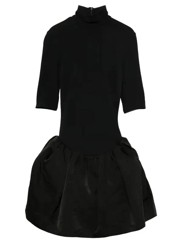 Magda Butrym Roll-neck Puffball Mini Dress - Black