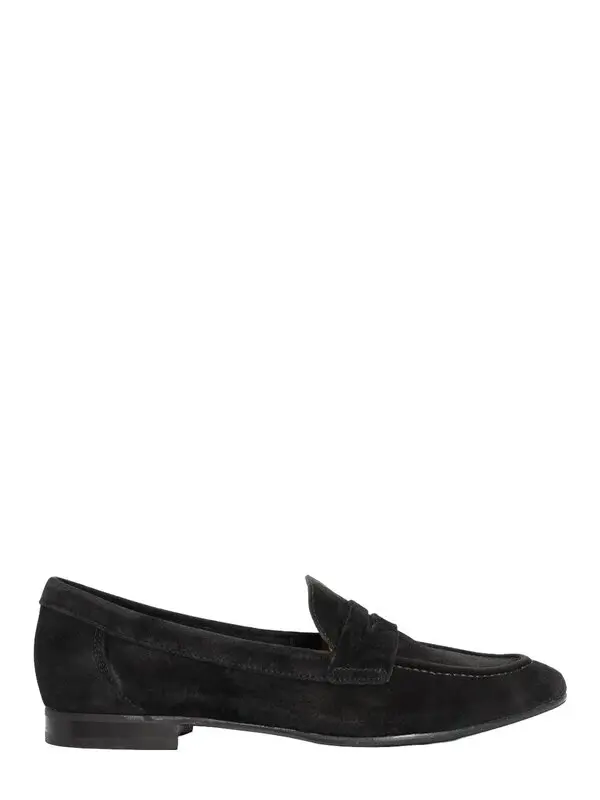 STUDIO CHOFAKIAN Macchiato Penny-strap Suede Loafers - Black