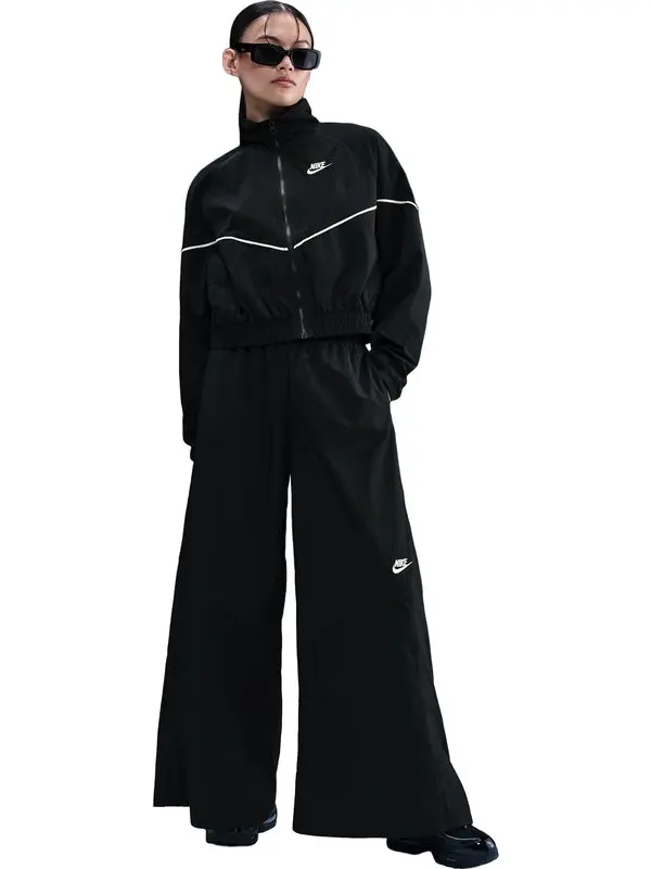 Nike Sportswear Wide-leg Woven Pants - Black