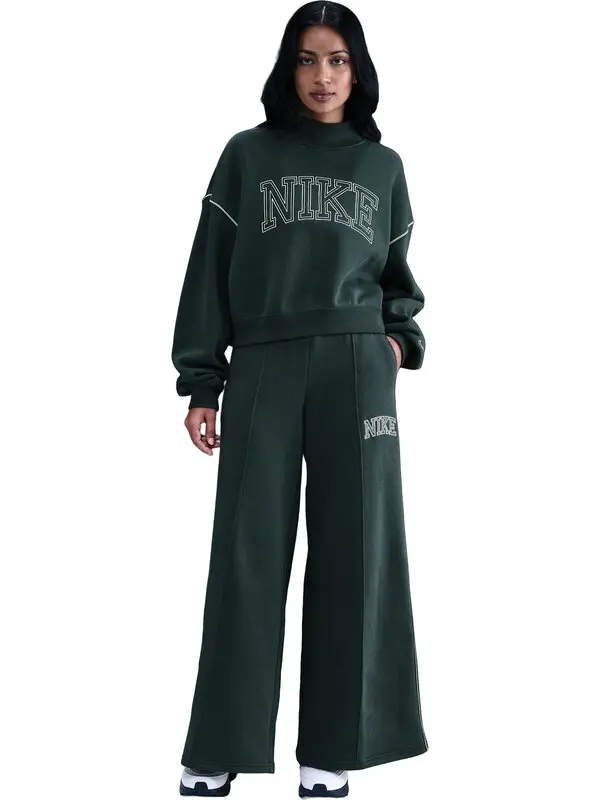 Nike Sportswear Phoenix Fleece Wide-leg Sweatpants - Green