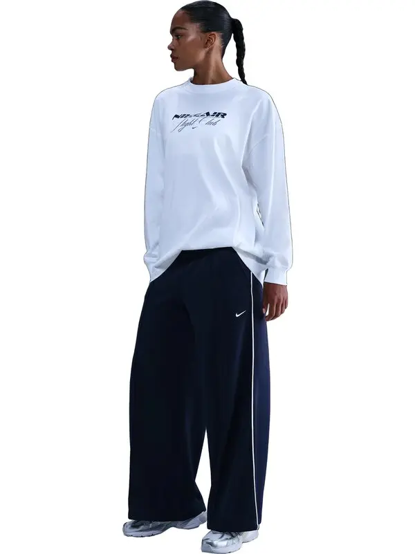 Nike Sportswear Mid-rise Wide-leg Track Pants - Blue