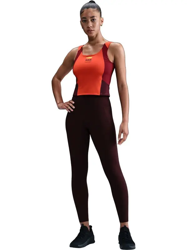 Nike Universa High-waisted 7/8 Leggings With No Front Seam - Red