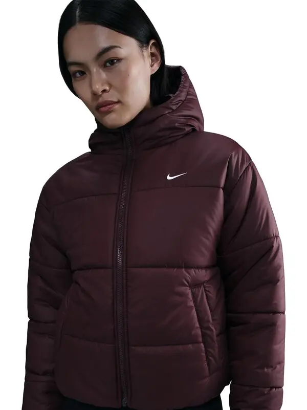 Nike Sportswear Classic Puffer Therma-fit Loose Hooded Jacket - Red