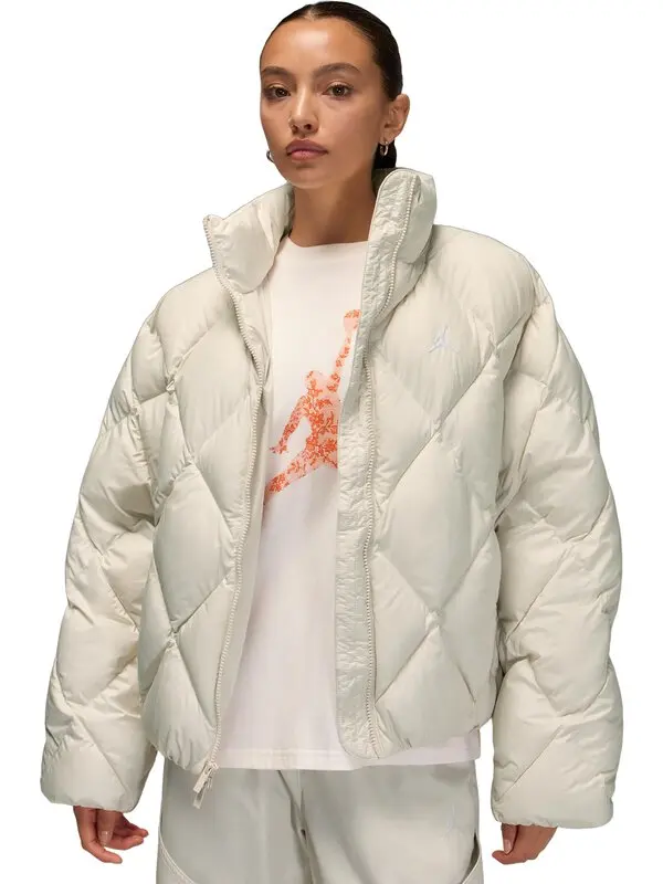 JORDAN Brooklyn Quilted Puffer Jacket - Brown