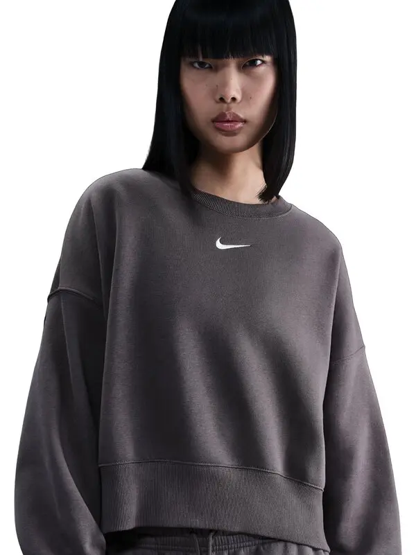 Nike Sportswear Phoenix Fleece Crew-neck Sweatshirt - Grey