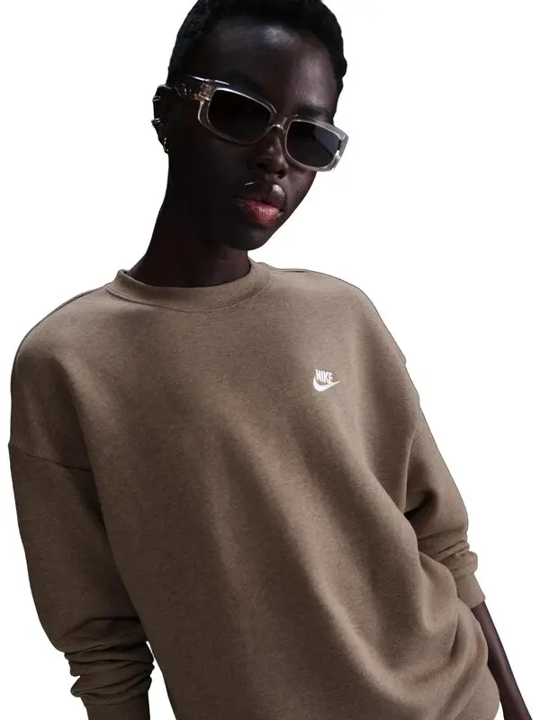 Nike Sportswear Club Fleece Crew-neck Sweatshirt - Brown
