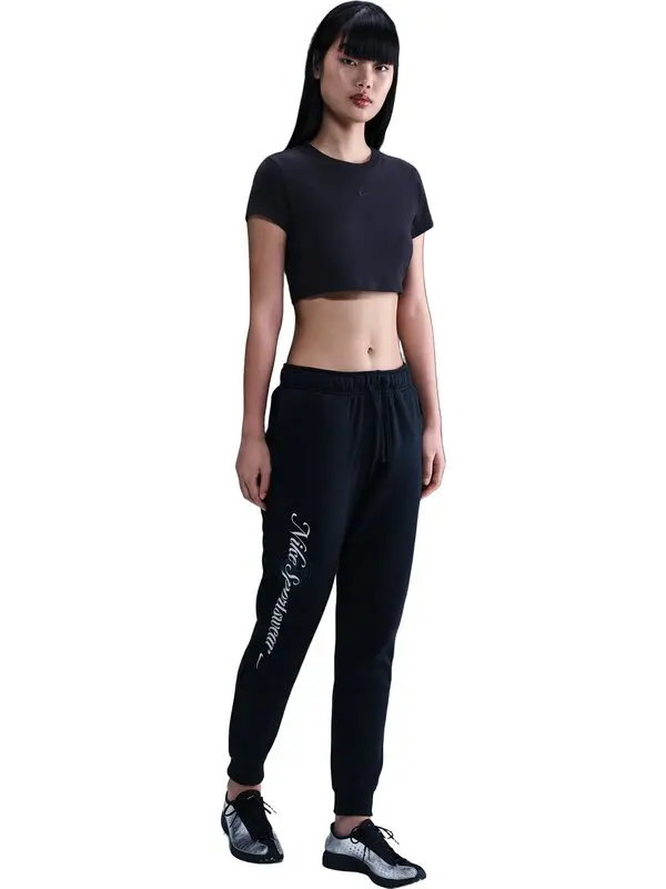 Nike Sportswear Club Fleece Mid-rise Graphic Pants - Black