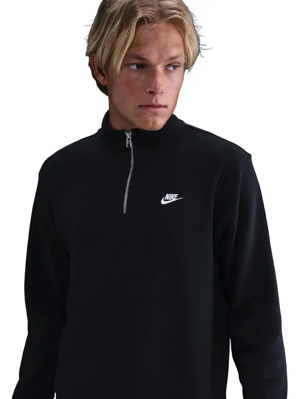 Nike Sportswear Club 1/2-zip Fleece Top - Black