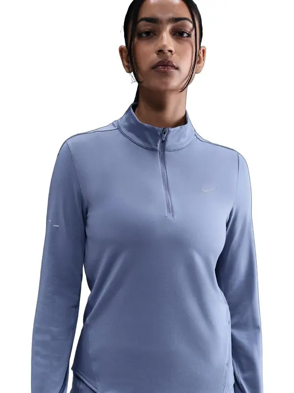 Nike Swift Dri-fit Uv 1/4-zip Running Top - Blue