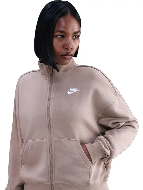 Nike Sportswear Club Fleece Loose Track Jacket - Brown