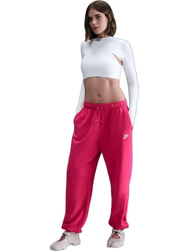 Nike Sportswear Club Fleece Mid-rise Oversized Sweatpants - Pink