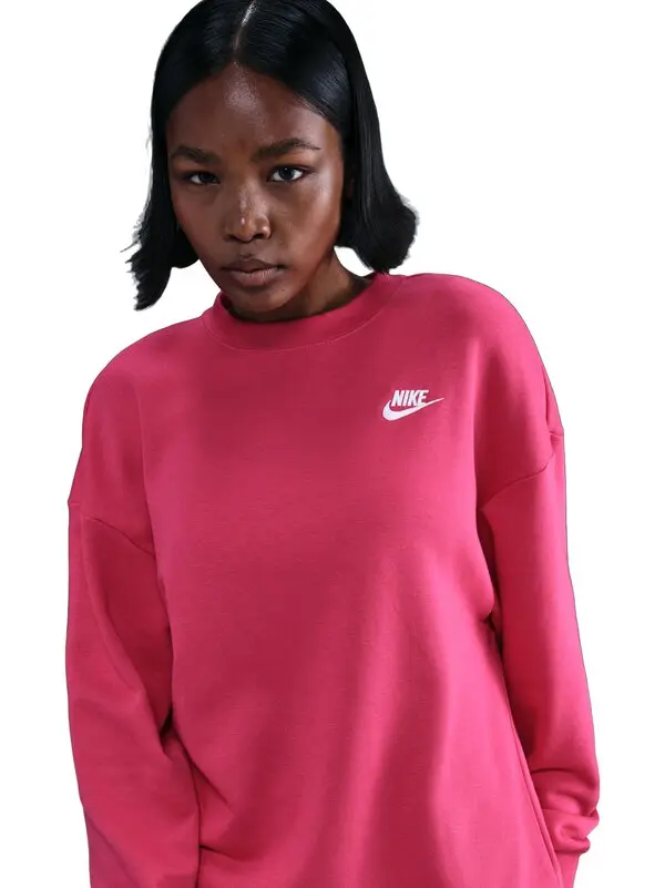 Nike Sportswear Club Fleece Loose Crew-neck Sweatshirt - Pink