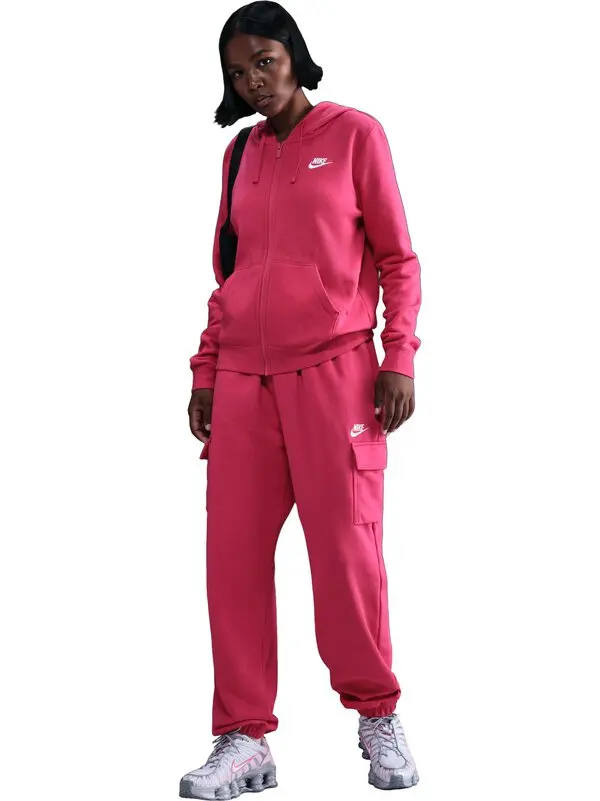 Nike Sportswear Club Fleece Mid-rise Oversized Cargo Sweatpants - Pink