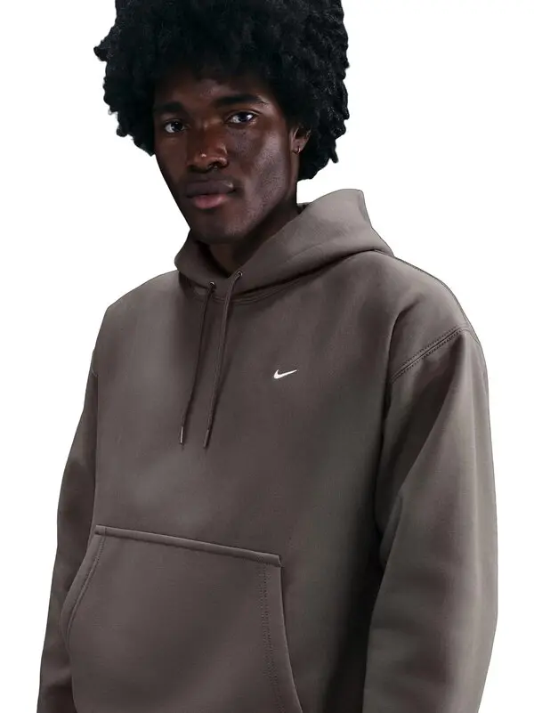 Nike Solo Swoosh Pullover Hoodie - Grey
