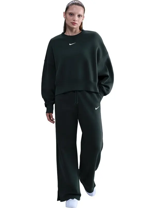 Nike Sportswear Phoenix Fleece High-waisted Wide-leg Pants - Green