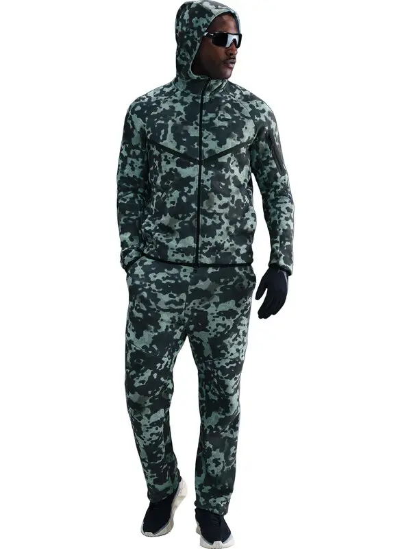 Nike Tech Open-hem Fleece Camo Pants - Green