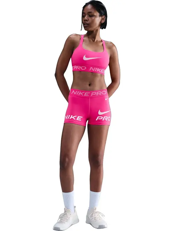 Nike Pro Mid-rise 3" Biker Shorts - Pink