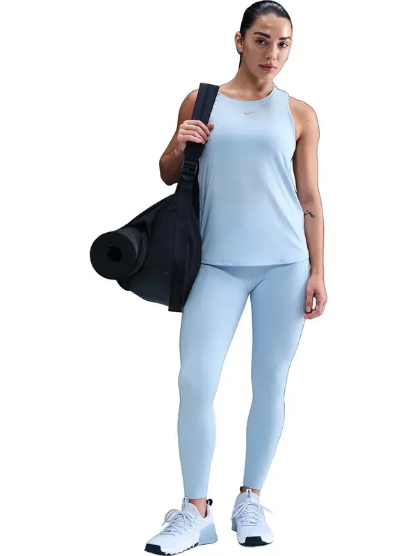 Nike One High-waisted 7/8 Leggings With Pockets - Blue