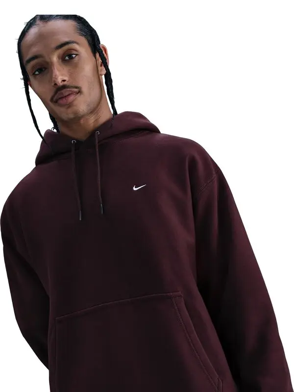 Nike Solo Swoosh Pullover Hoodie - Red