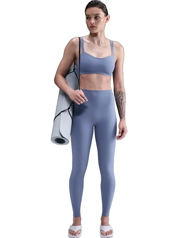 Nike One Seamless Front High-waisted Full-length Leggings - Blue