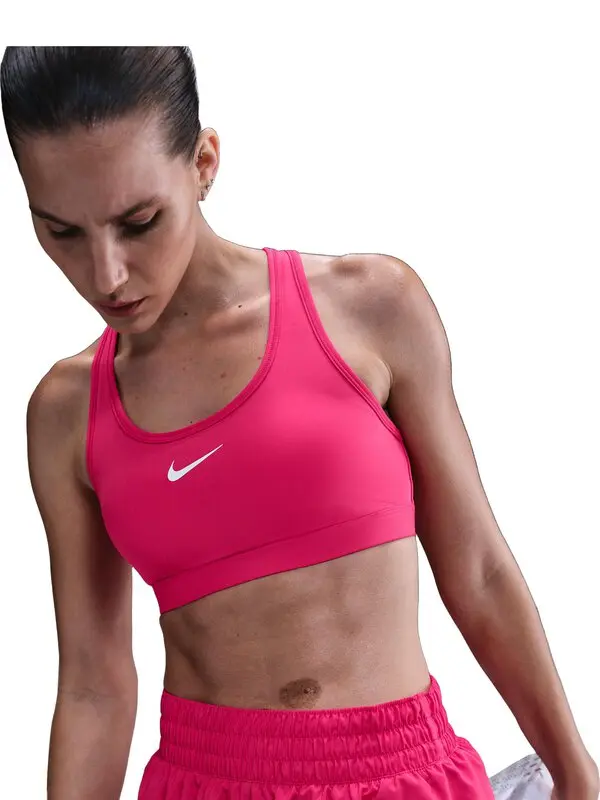 Nike Swoosh Medium Support Padded Sports Bra - Pink