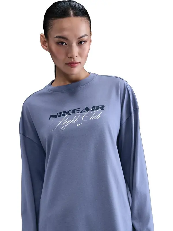 Nike Sportswear Oversized Long-sleeve T-shirt - Blue