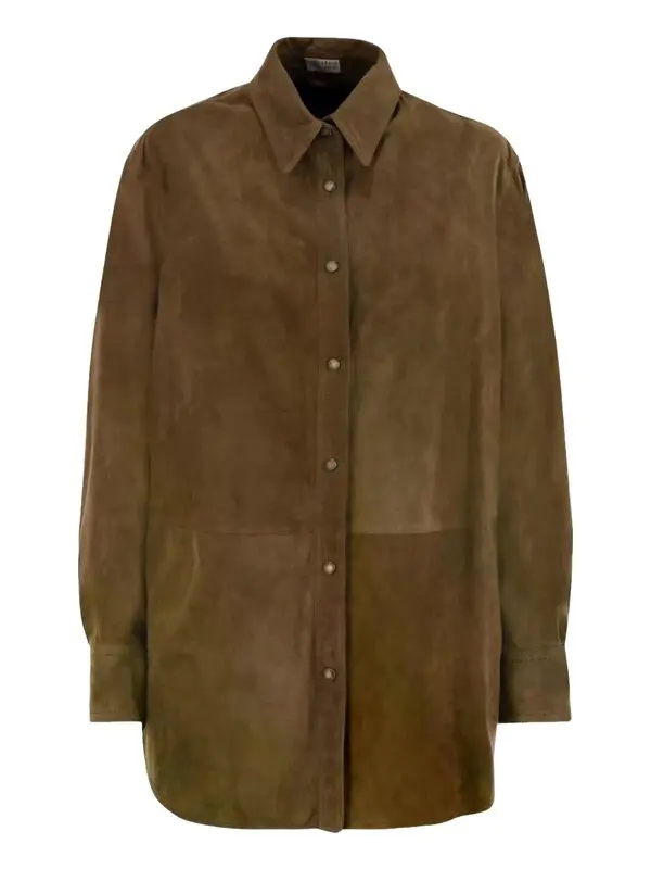 Brunello Cucinelli Buttoned Suede Jacket - Brown