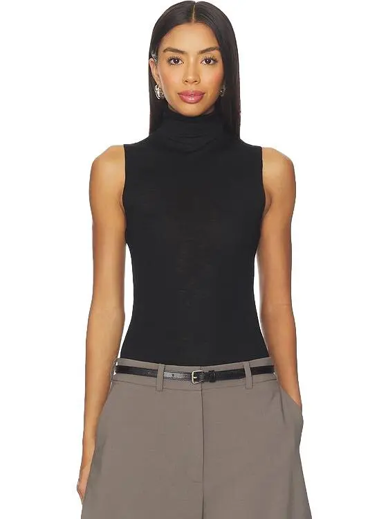 EAVES Alaska Sleeveless Knit Mockneck - Black
