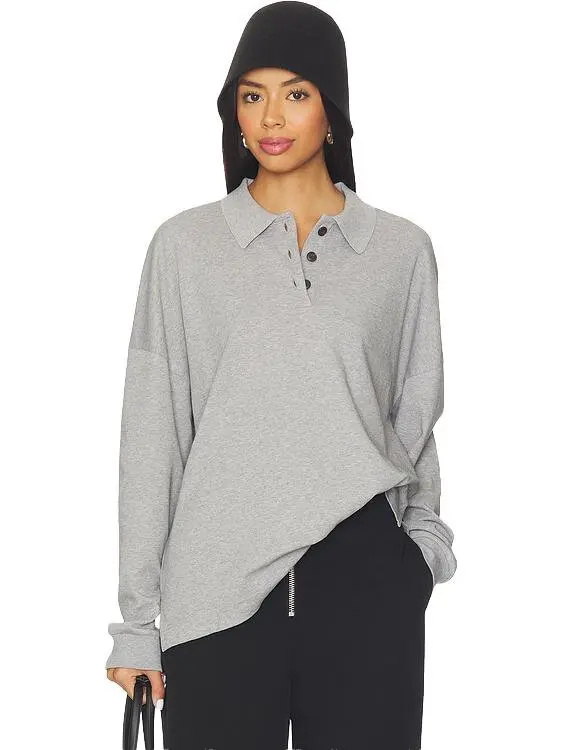 EAVES Lene Polo - Heather Grey