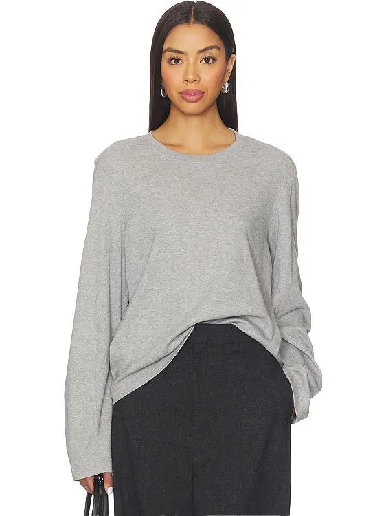 EAVES Lene Easy Long Sleeve Tee - Heather Grey