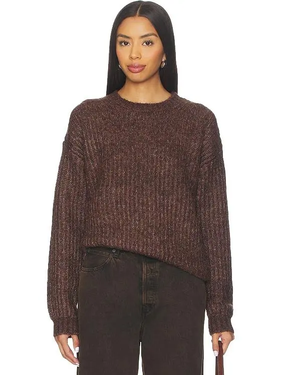 Astr The Label Archer Pullover Sweater - Brown Multi
