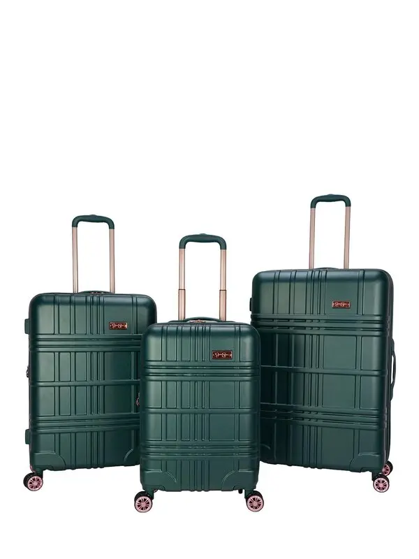 OLIVET, INC. Jewel Plaid Luggage Collection In Jade - One-color
