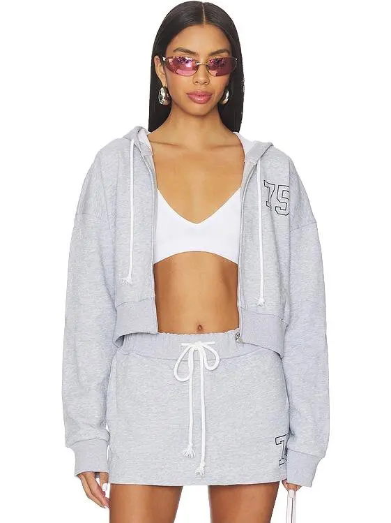 Superdown Kasia Zip Up Hoodie - Heather Grey