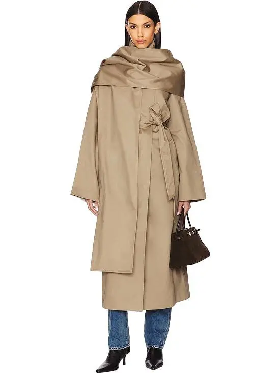 EAVES Yuna Trench Coat - Khaki Greige