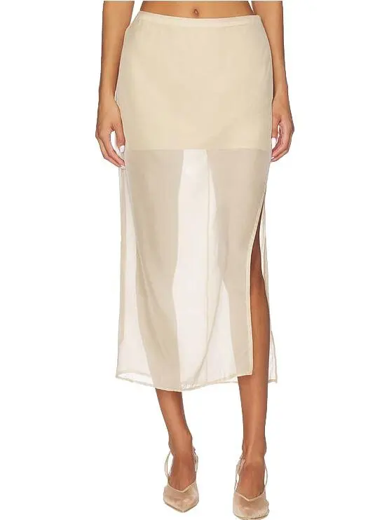 EAVES Osk Midi Skirt - Champagne
