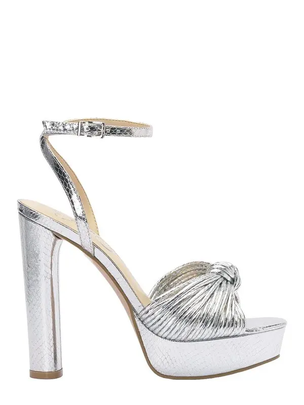 Vince Camuto Immie Platform Sandal - Silver Metallic Snake