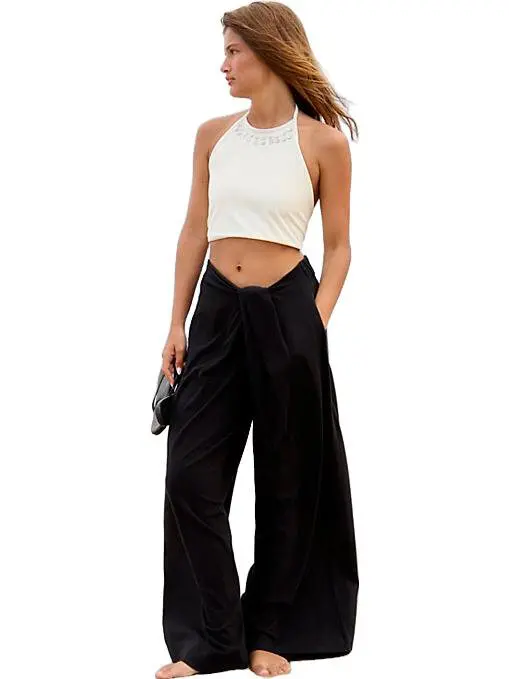 Free People Sarong Pants - Black