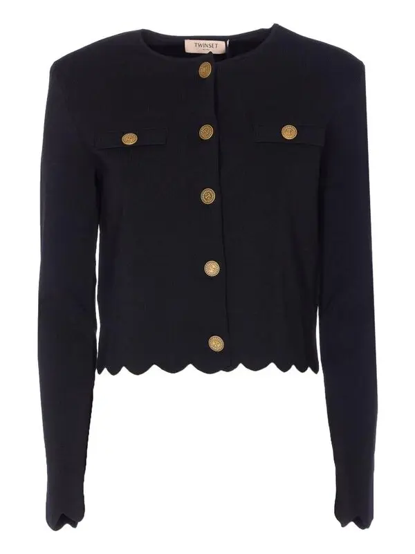 TWINSET Jacket With Button Closure - Black