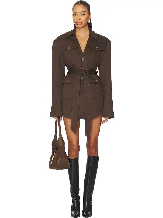 EAVES Lumi Mini Dress - Brown