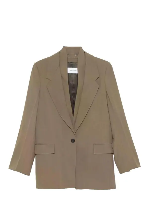 FERRAGAMO Notched-lapel Blazer - Neutrals