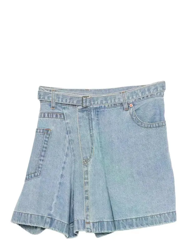 Sacai Belted Denim Skirt - Blue