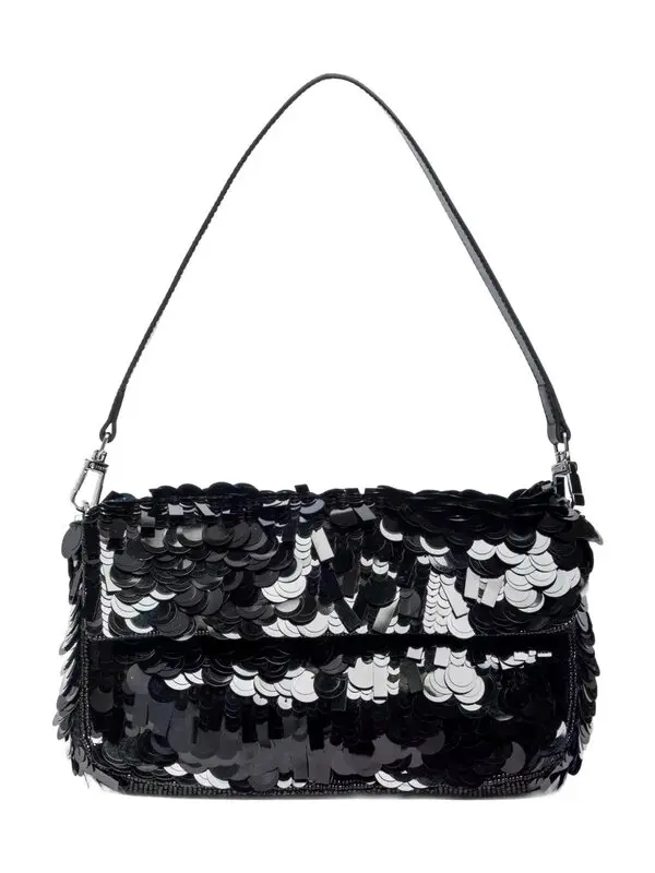 Staud Timmy Sequin Shoulder Bag - Black