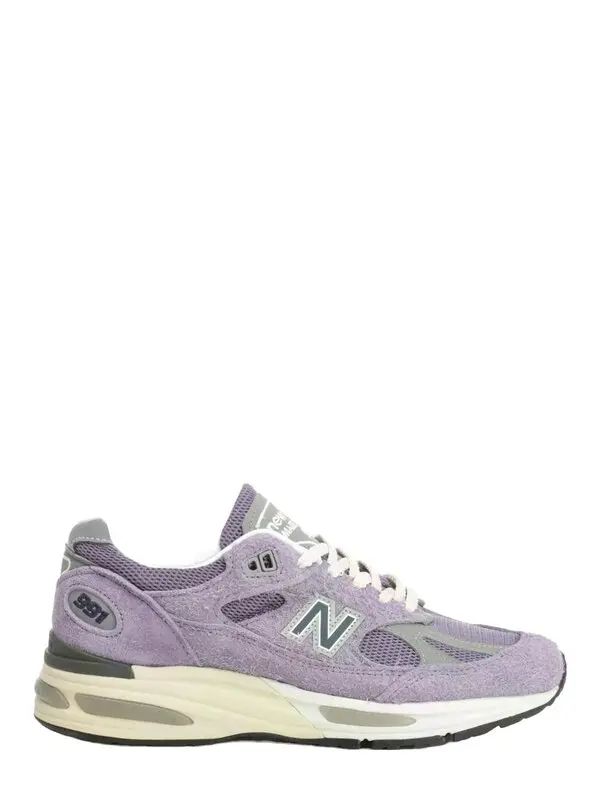NEW BALANCE 991 Suede-panel Sneakers - Purple