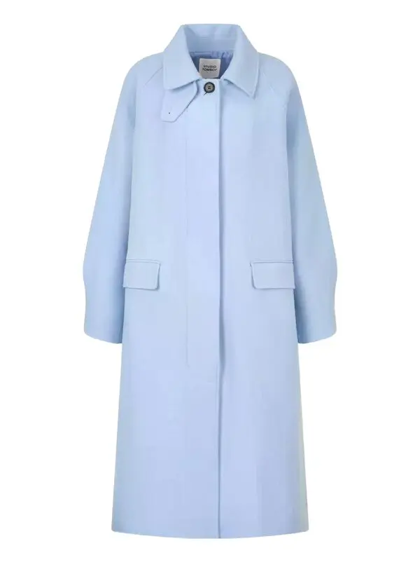 STUDIO TOMBOY Balmacaan Single-breasted Coat - Blue