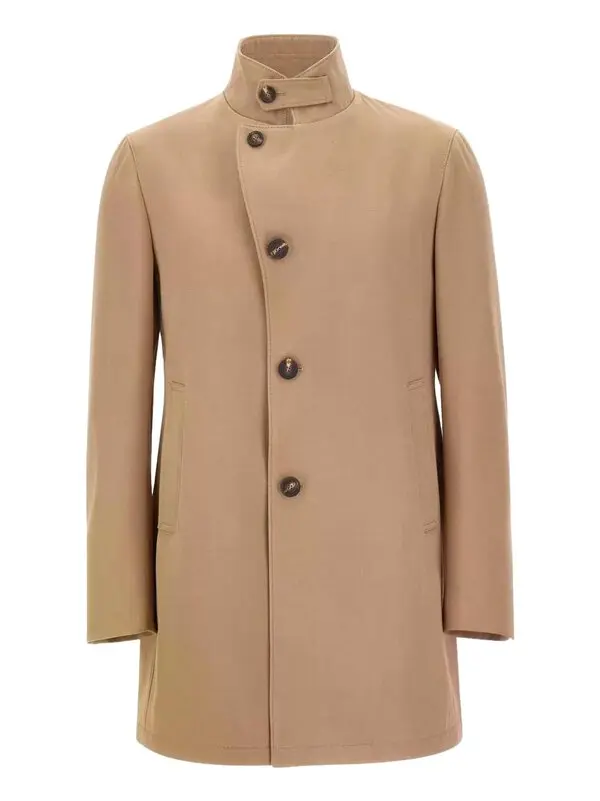 Tagliatore Gordon Buttoned Coat - Neutrals