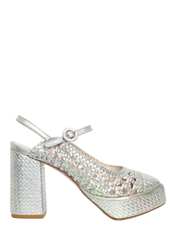 STUDIO CHOFAKIAN 85mm Frame Sandals - Silver
