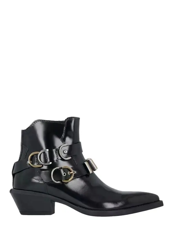 Pinko 50mm Buckle Strap Boots - Black