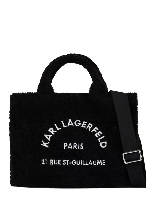 Karl Lagerfeld Embroidered-logo Tote Bag - Black