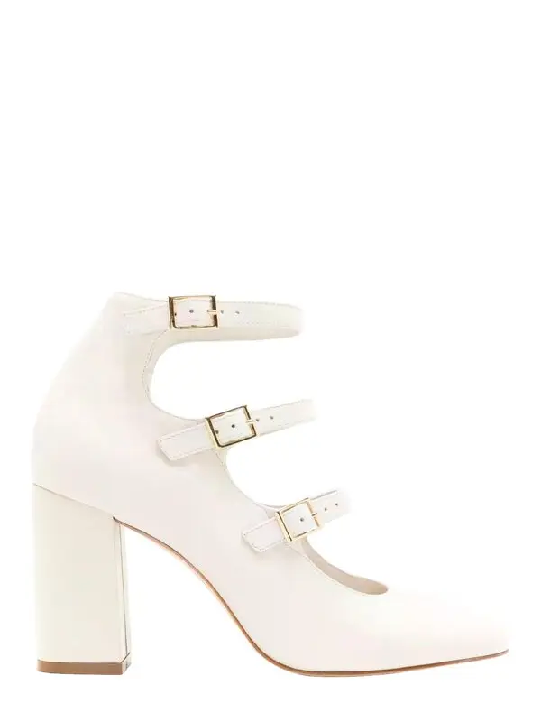 STUDIO CHOFAKIAN Morris 80mm Leather Pumps - White