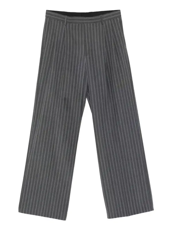 SUNFLOWER Pinstripe Tailored Trousers - Grey